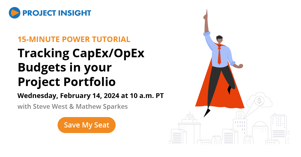 Tracking CapEx/OpEx Budgets in Your Project Portfolio | Project Insight